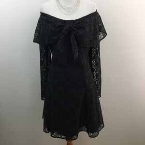 Cloud 9 | Dresses | Cloud 9 Black Off The Shoulder Lace Dress | Poshmark